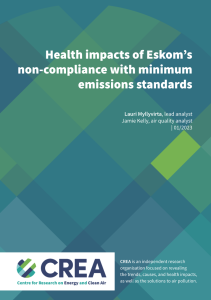 Health impacts of Eskom’s non-compliance with minimum emissions ...