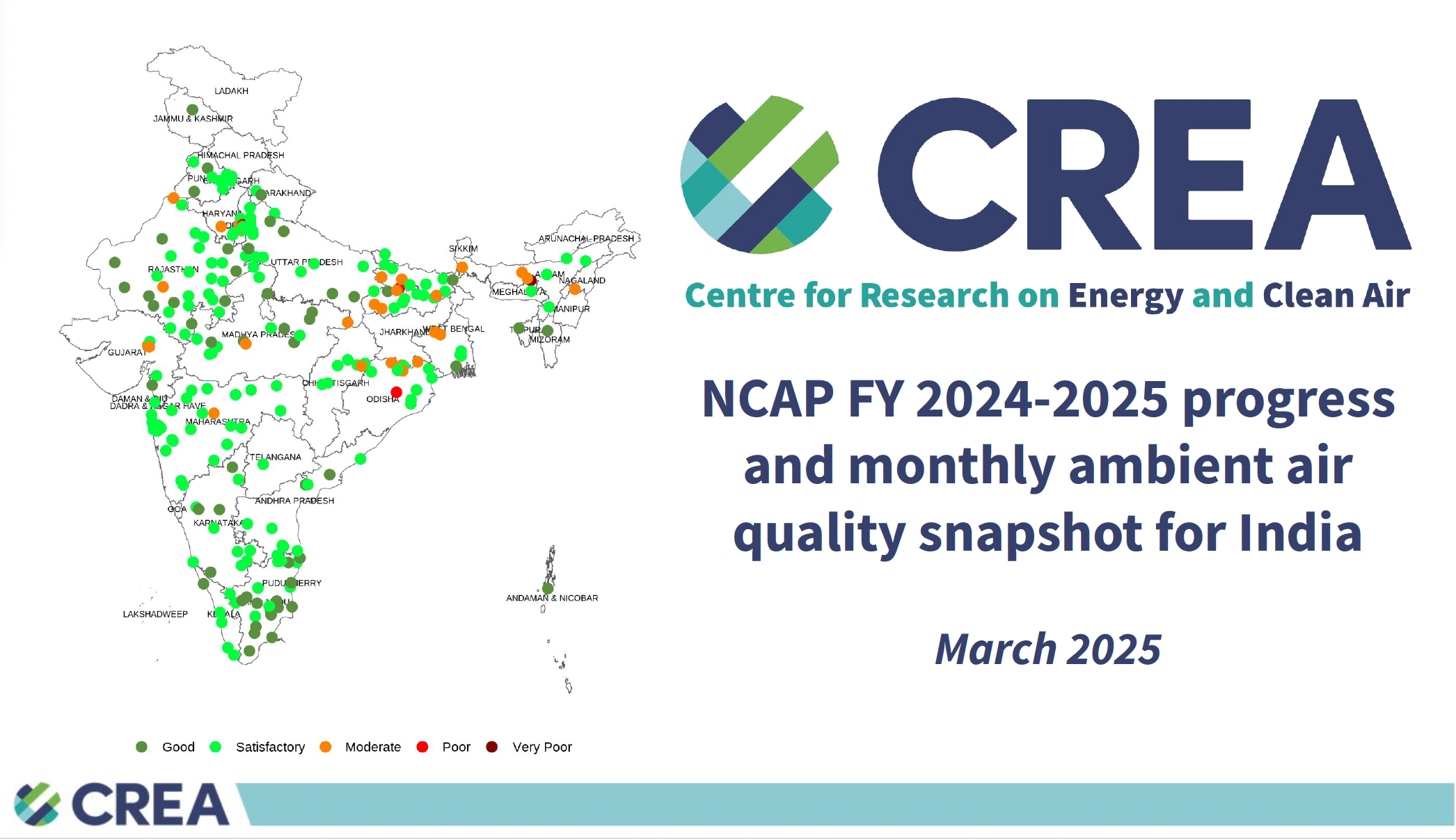 NCAP FY 2024-2025 progress and India monthly ambient air quality ...